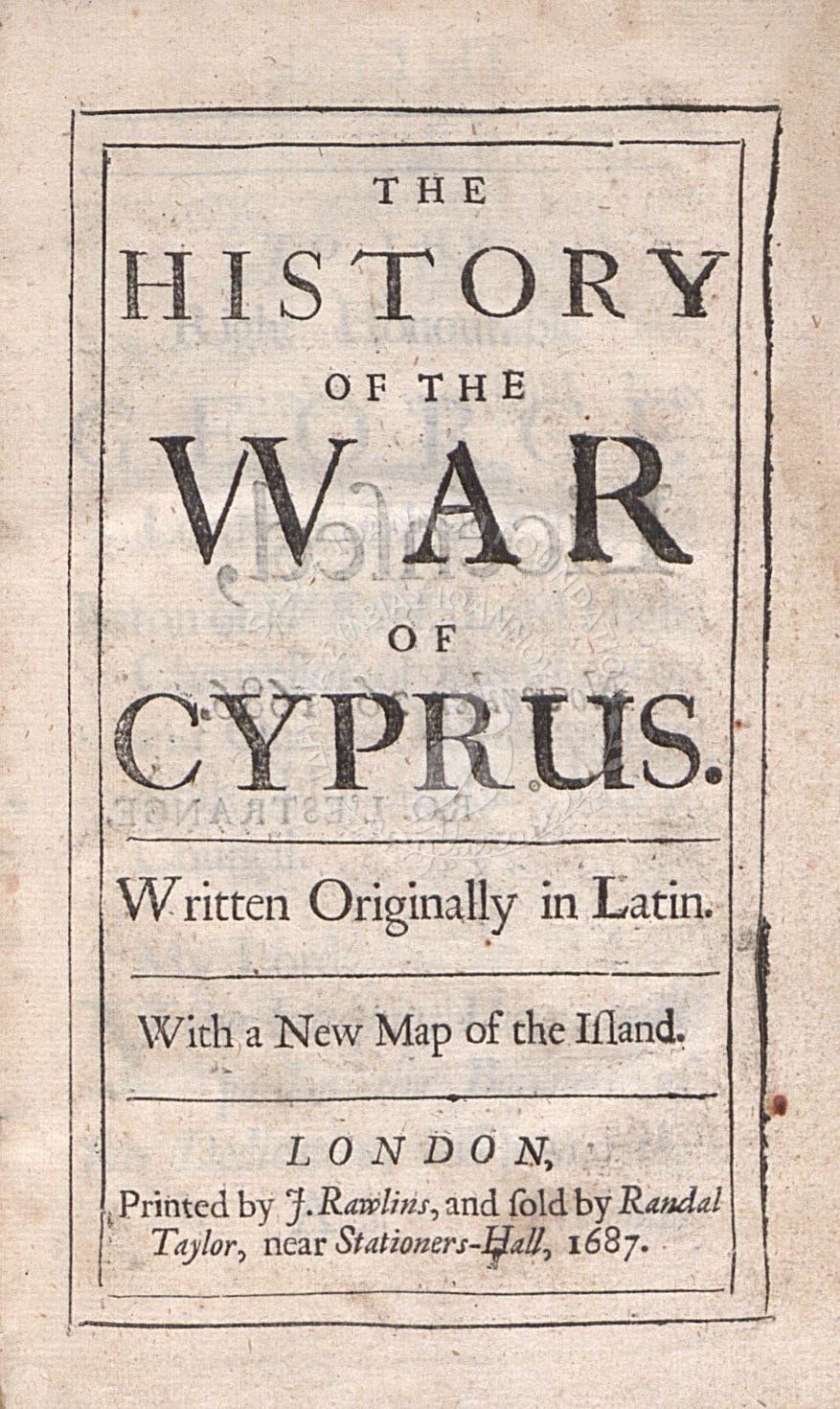 History Of The War Of Cyprus ... - Sylvia Ioannou Foundation