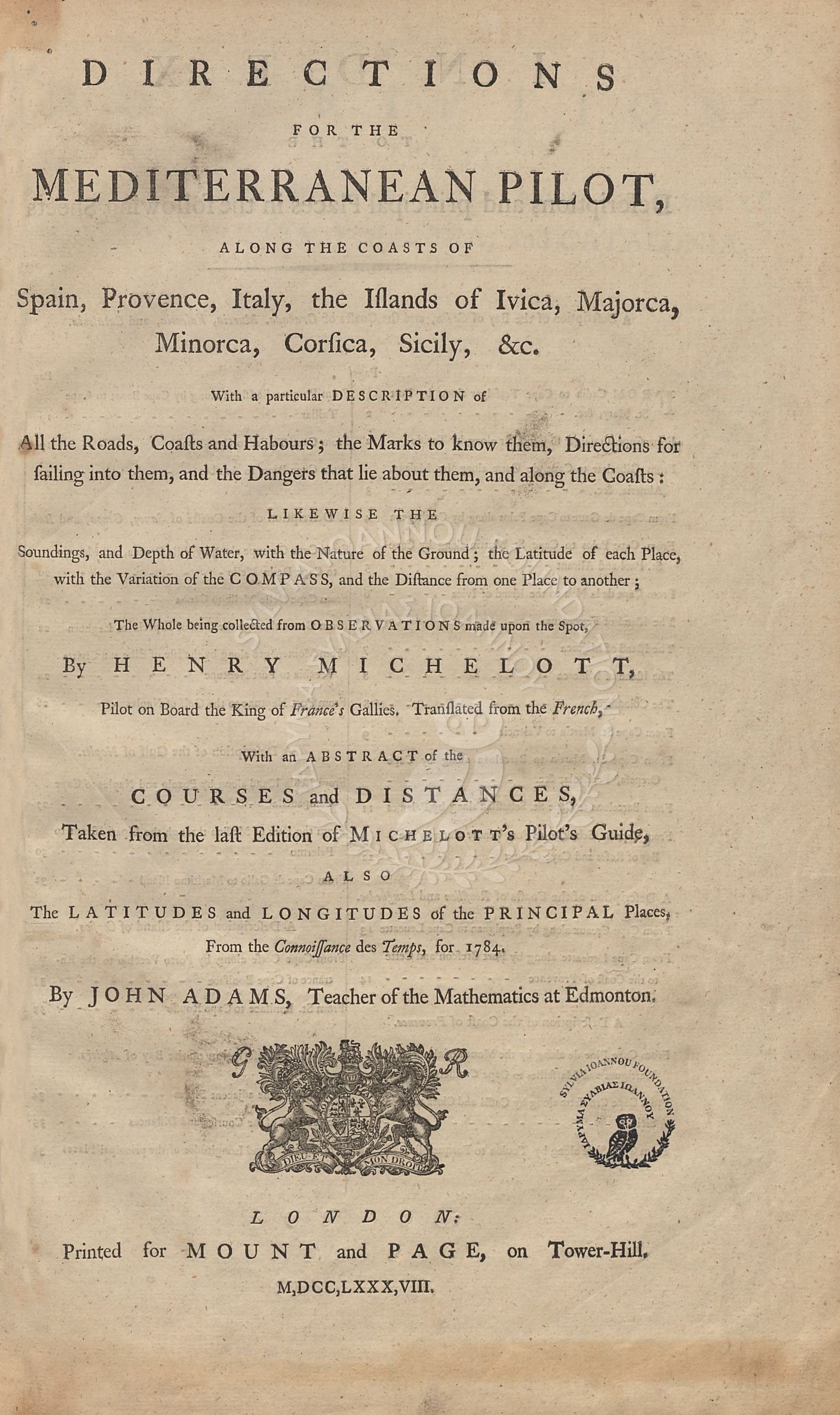 Directions For The Mediterranean Pilot ... - Sylvia Ioannou Foundation